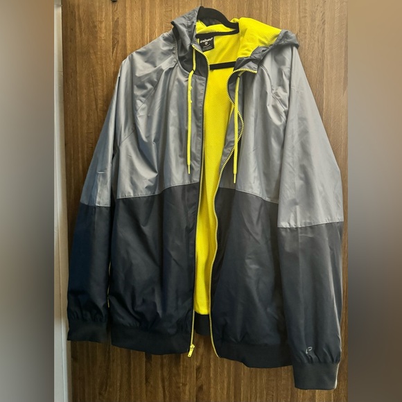 Unipro | Jackets & Coats | Mens Gray And Neon Jacket | Poshmark